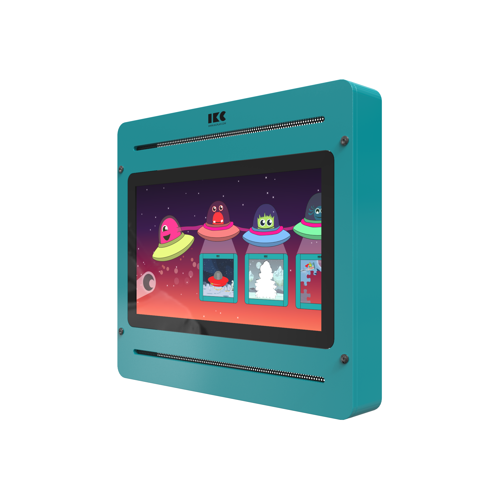Green Wall Mounted Games Tablet 21 – Interactive Play Tablet for Kids